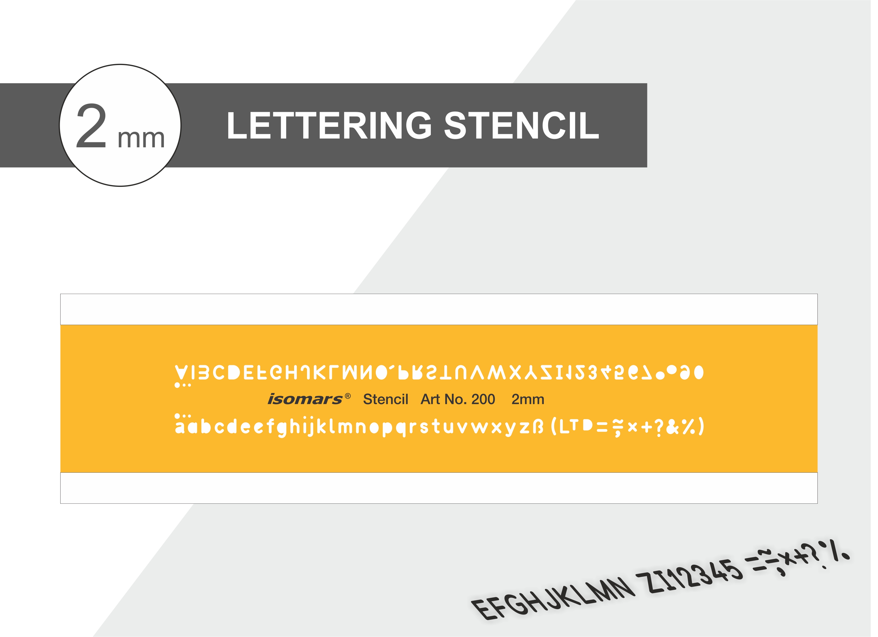 Isomars Lettering Stencils 2mm